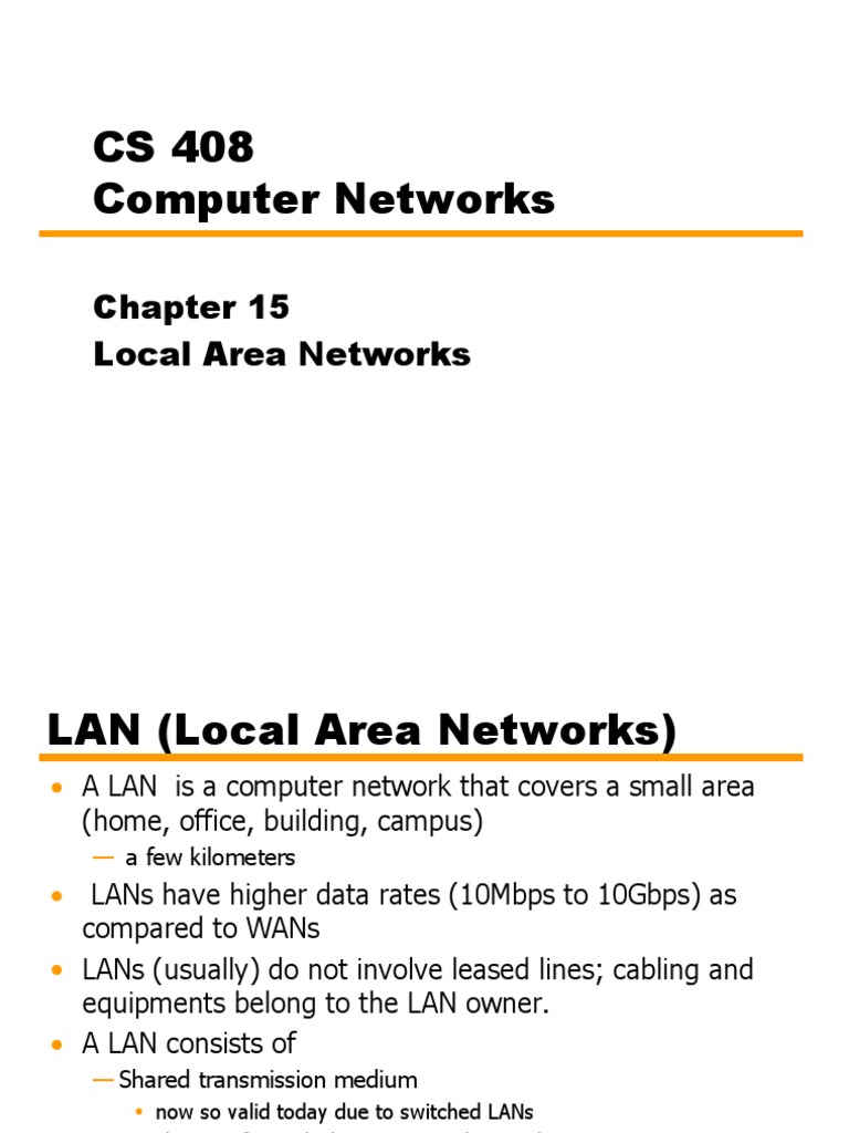 15-Local Area Networks | PDF | Network Switch | Computer Network
