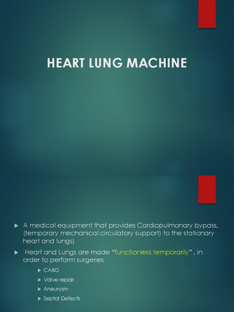 Heart Lung Machine Pump | PDF | Circulatory System | Pump