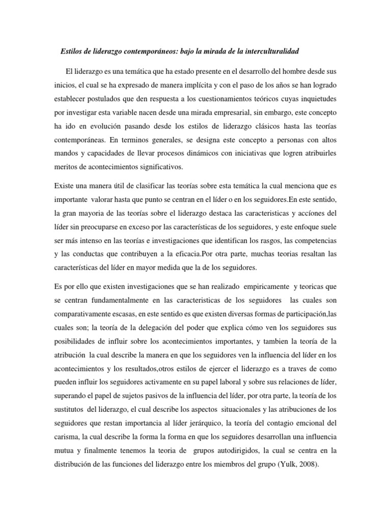 Liderazgo Yulk | PDF | Liderazgo | Conceptos psicologicos