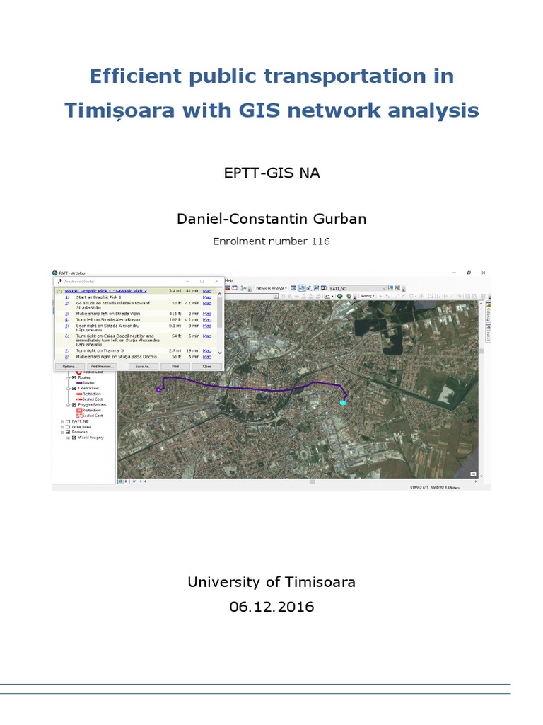 Efficient Public Transportation in Timișoara With GIS Network Analysis | PDF | Geographic ...
