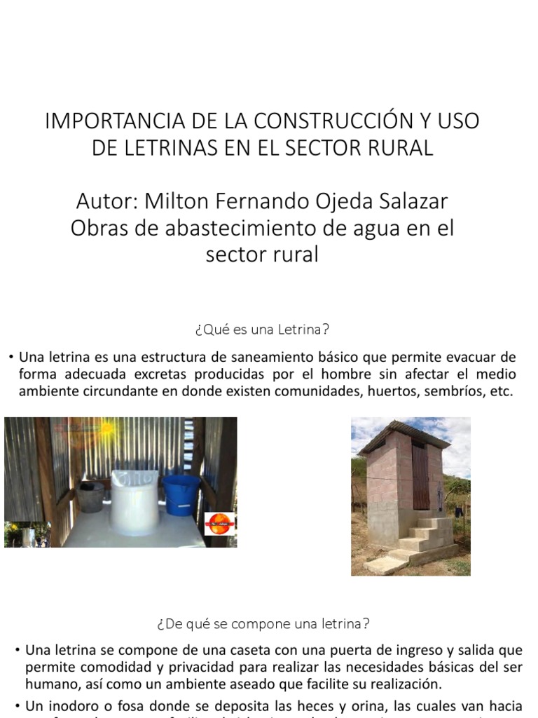 Importancia de Una Letrina | Letrina | Saneamiento