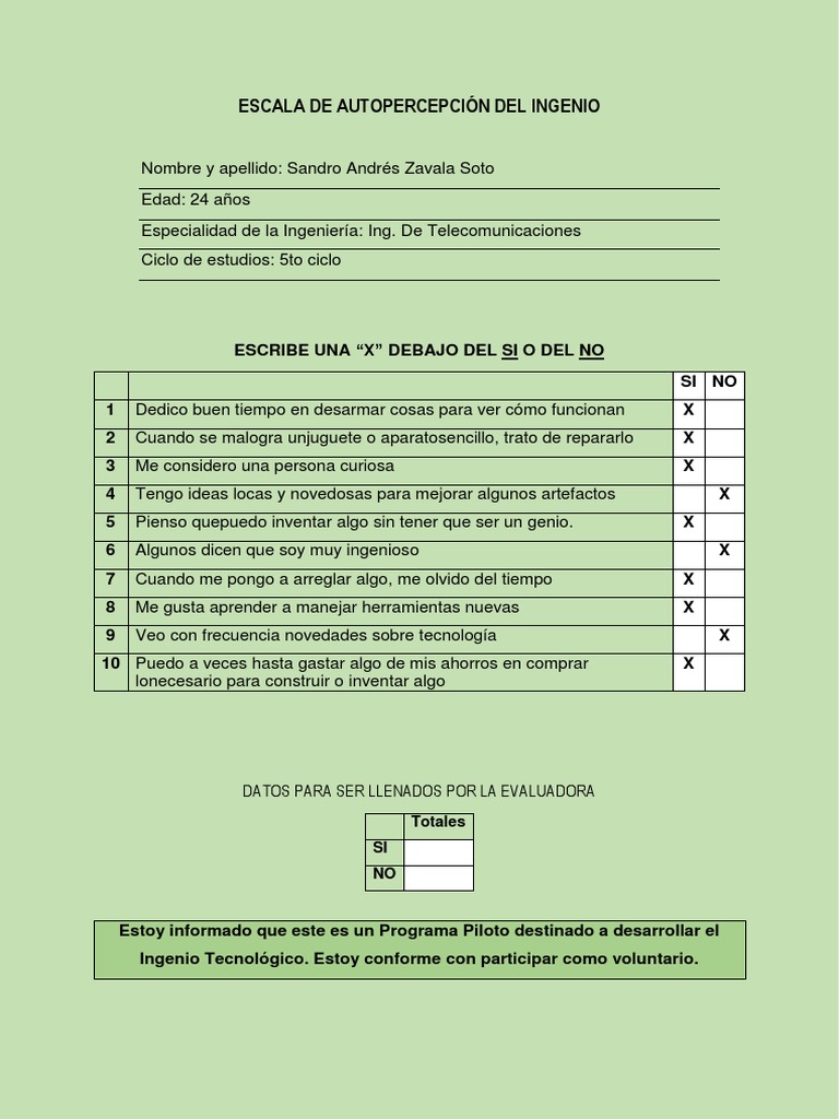 Session 1 - Self-Perception Scale | PDF | Career & Growth
