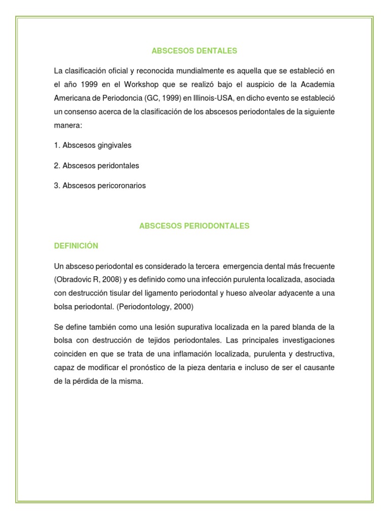 absceso-periodontal-AGUDO Y CRONICO | PDF | Odontología ...