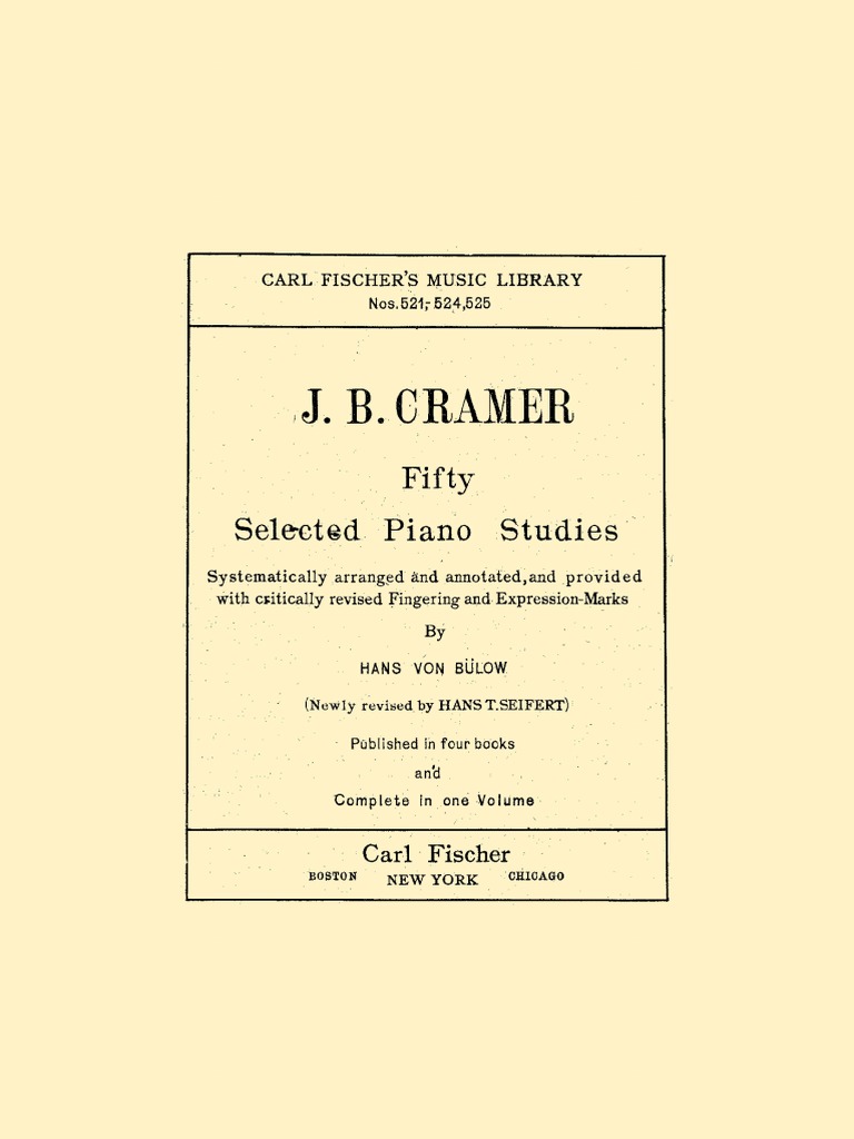 Cramer, Johann Baptist - 50 Selected Studies PDF | PDF