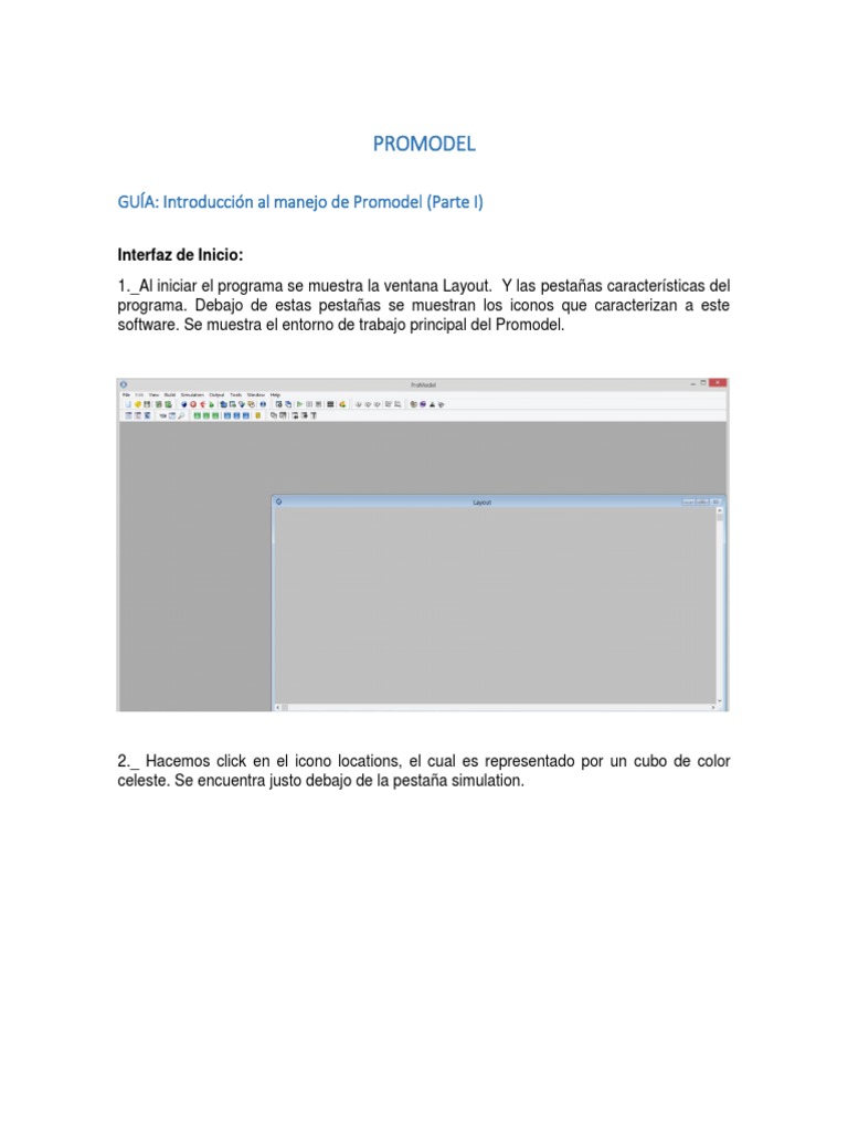 Tutorial Promodel - USO | PDF | Simulación | Programa de computadora
