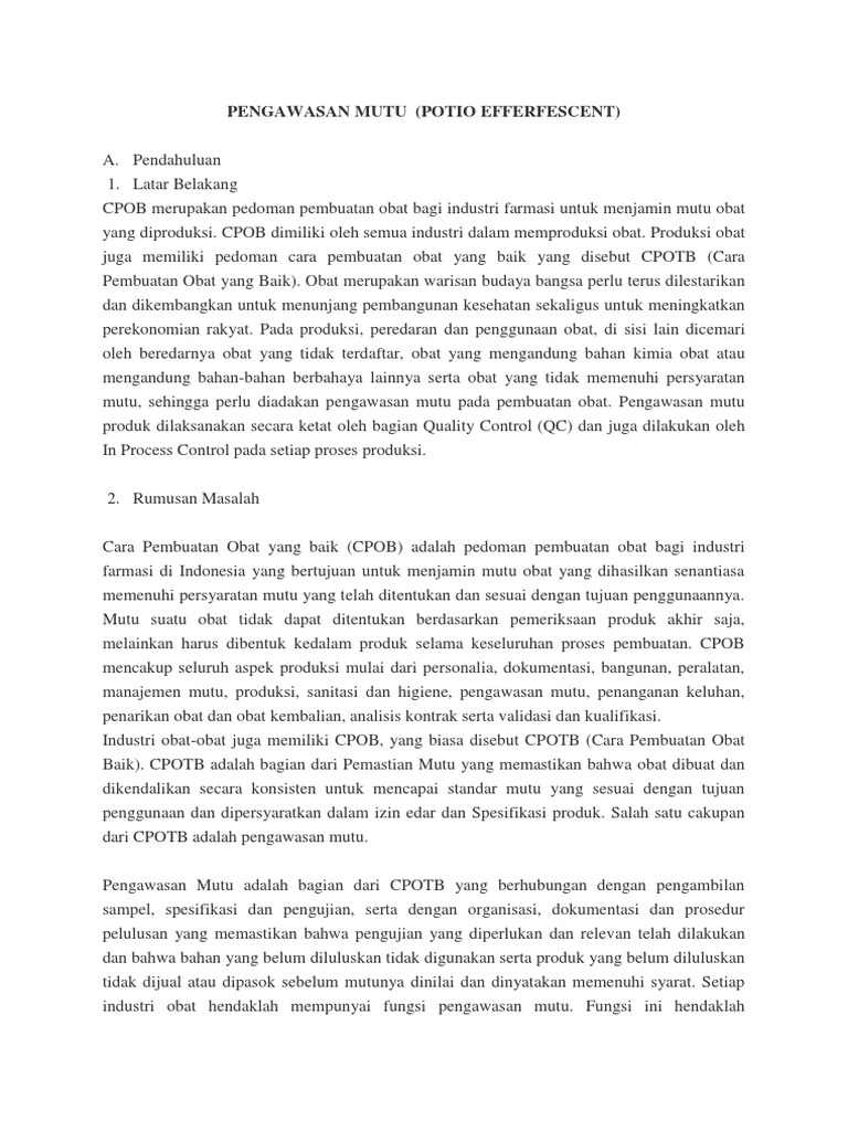 Pengawasan Mutu | PDF