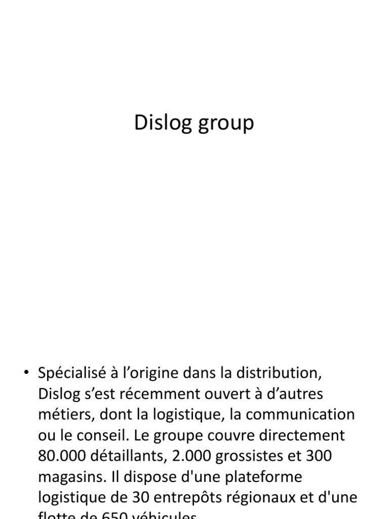 Dislog Group | PDF | Logistique | Business