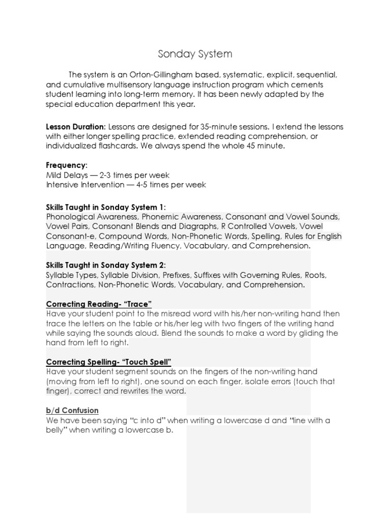 Sonday System Overview | PDF