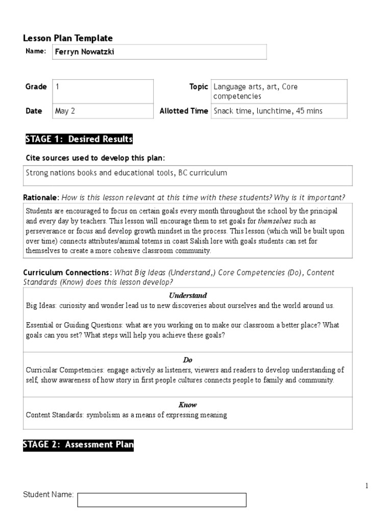 Lesson Plan - Goal Setting | Download Free PDF | Curriculum | Lesson Plan