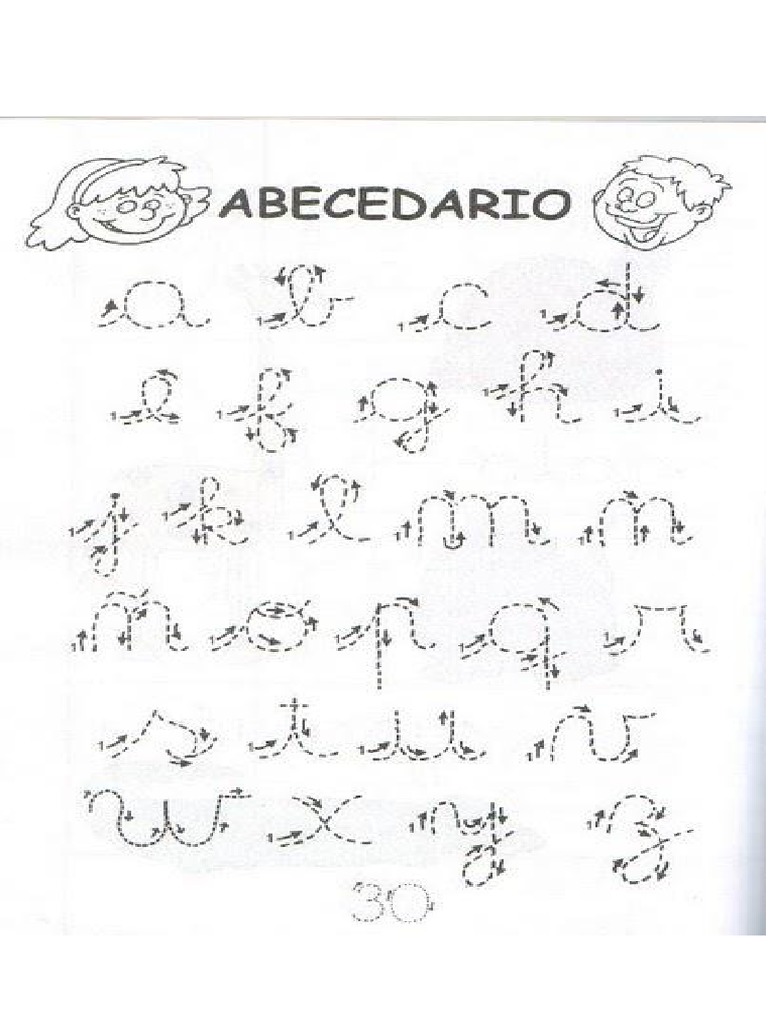 Abecedario Cursiva Foto | PDF