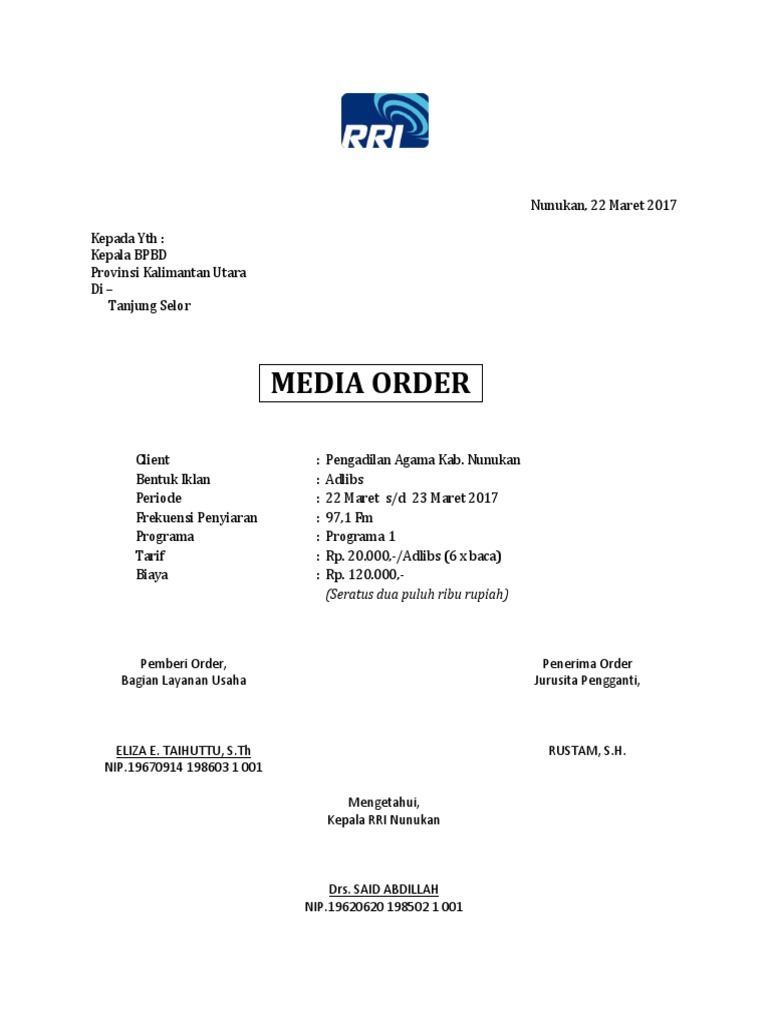 Media Order PA | PDF
