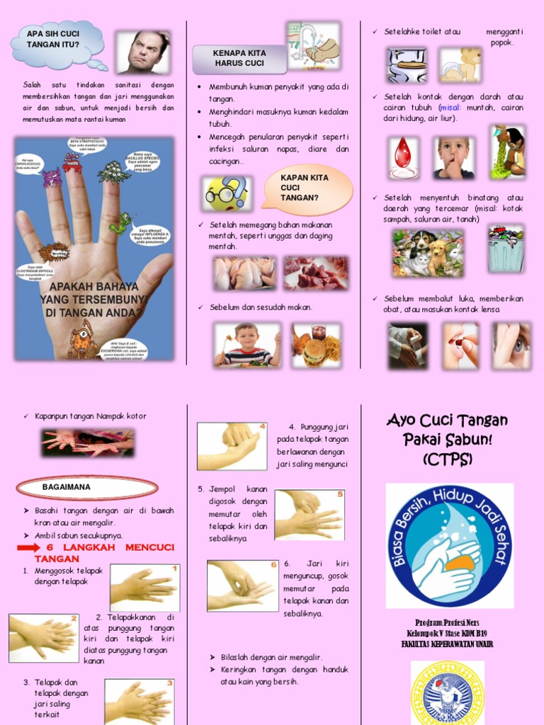 leaflet Cuci tangan