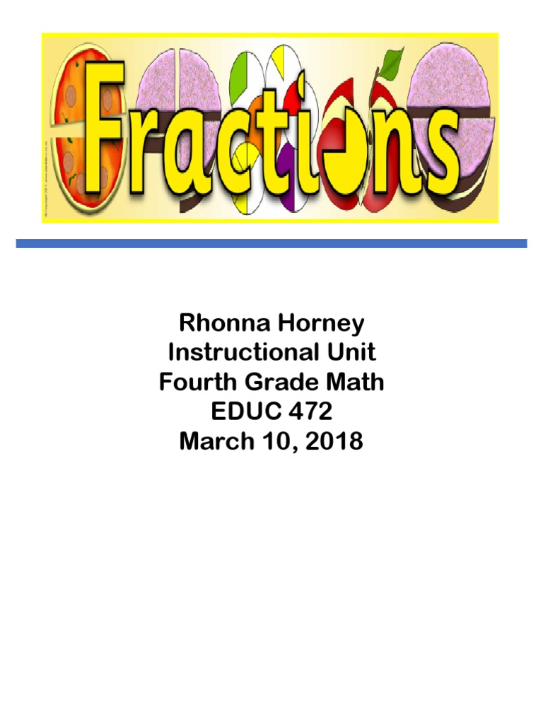 Fraction Instructional Unit | PDF | Neuropsychology | Learning