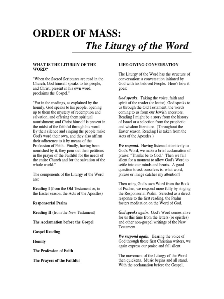 Order Mass 2 | PDF | Liturgical Year | Mass (Liturgy)