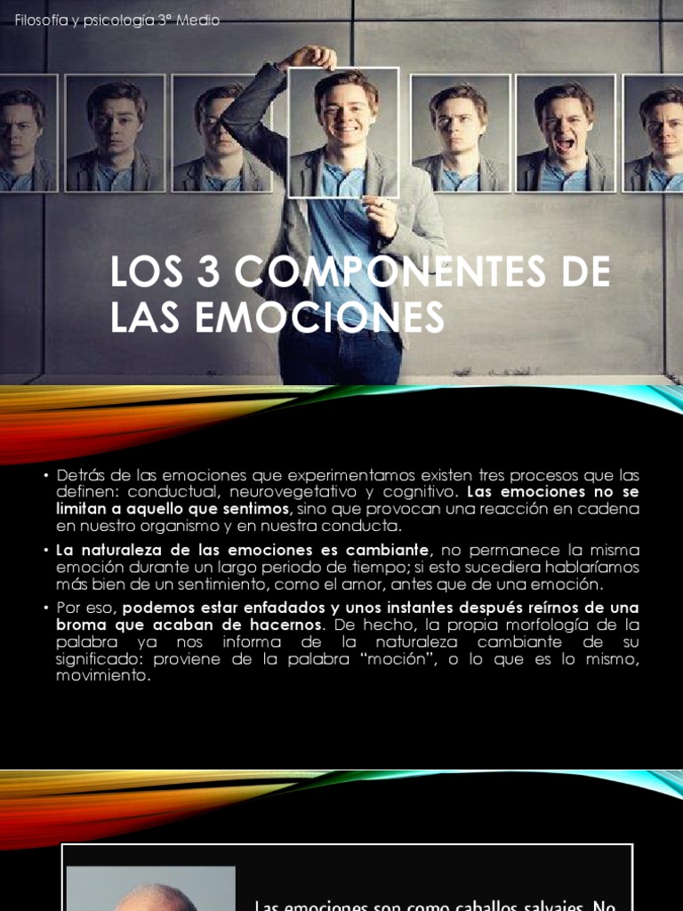 Los Tres Componentes de Las Emociones | PDF | Las emociones | Aparición