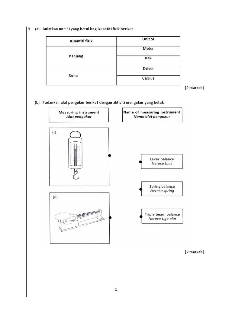 Exam Up1 Form 3 2018 | PDF | Teaching Methods & Materials