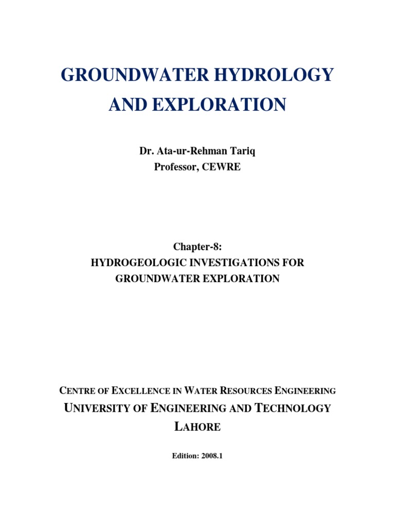 Hydrogeologic Investigations Overview | PDF | Hydrogeology | Groundwater