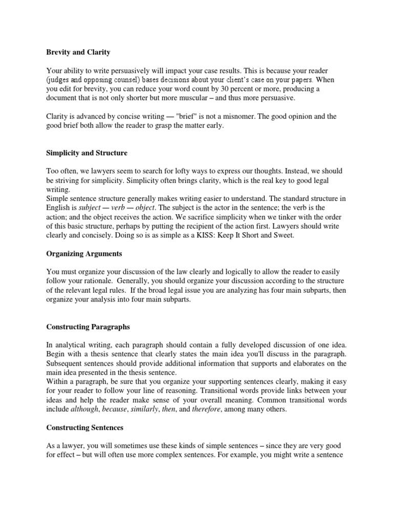 Brevity and Clarity | PDF | Sentence (Linguistics) | Semiotics