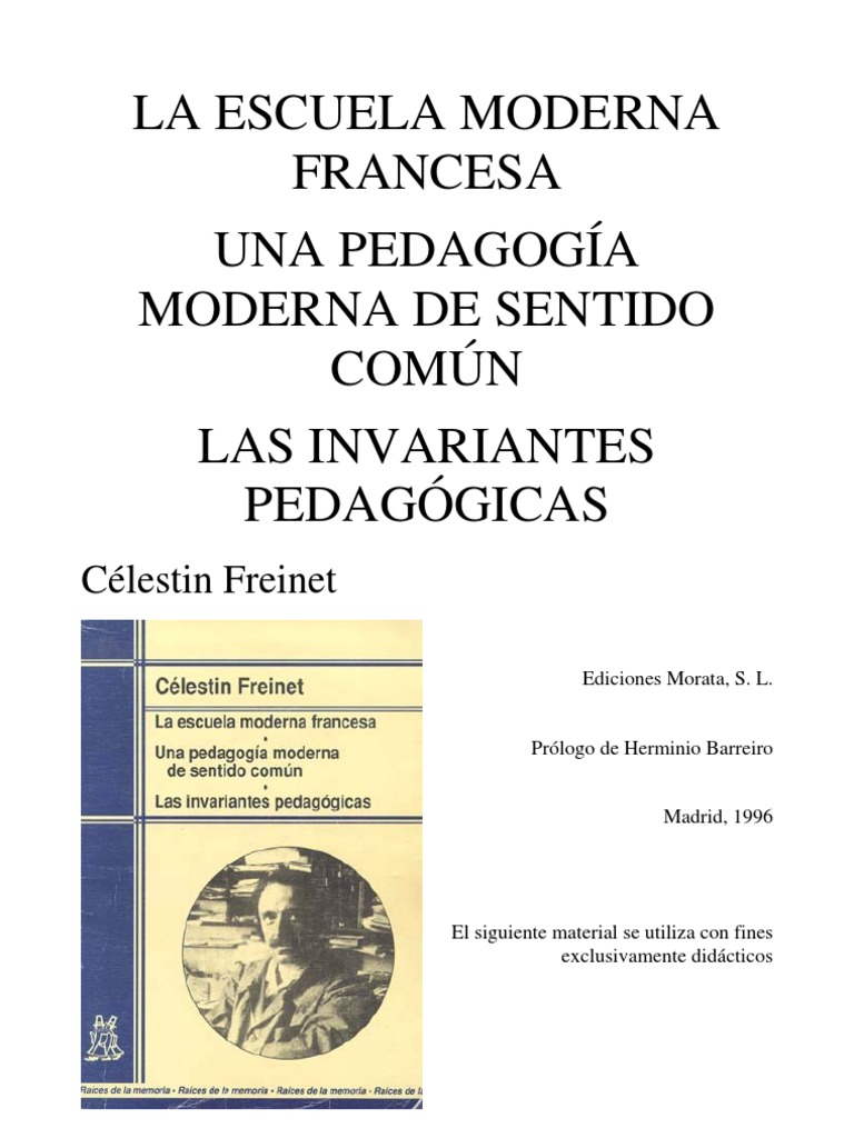 Freinet | Teoría | Educación de la primera infancia