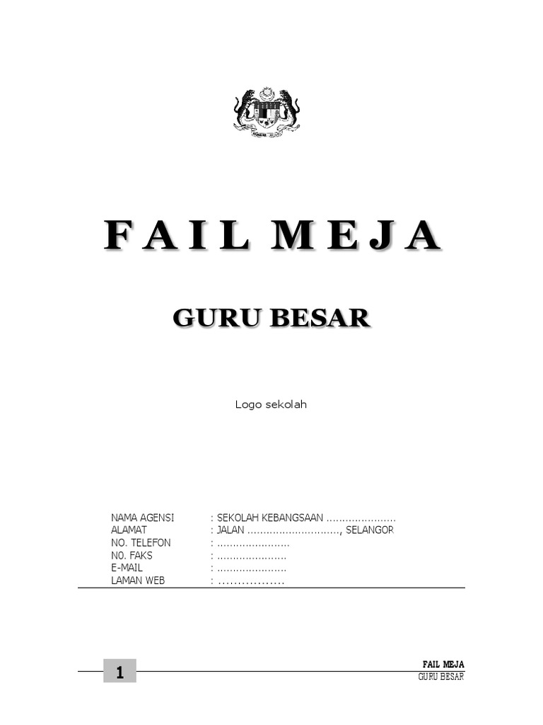 Fail Meja Guru Besar | PDF