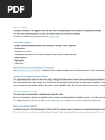 Turbidity Measurement in Water Quality | PDF | Water Quality | Water