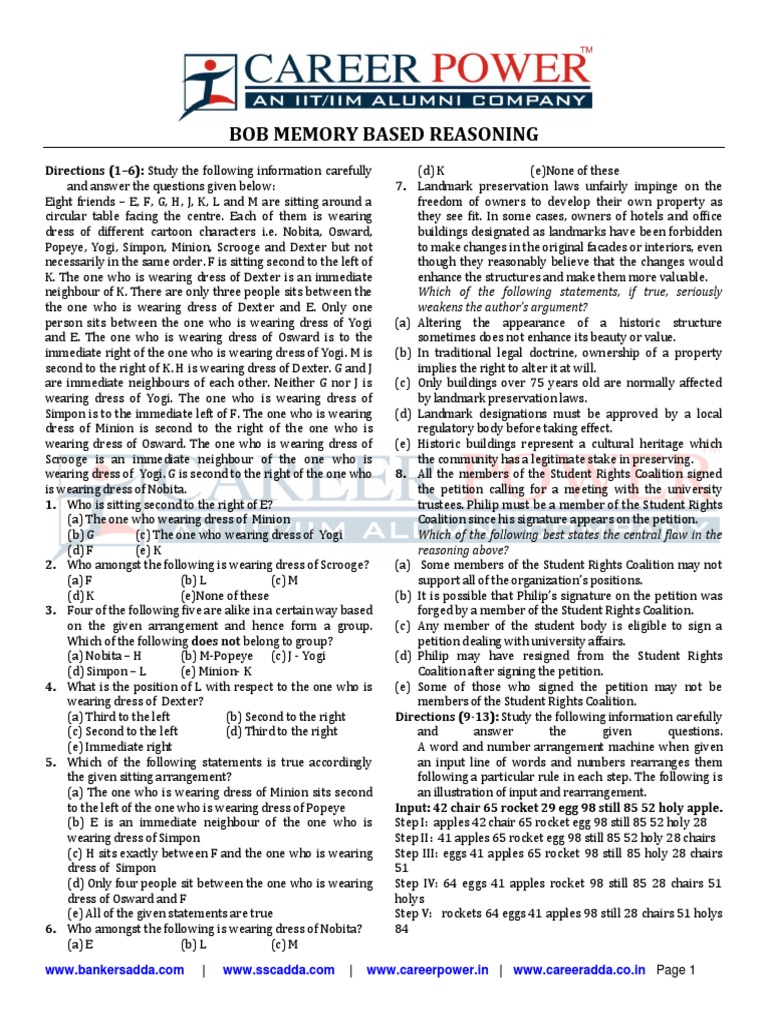 Bob Memory Based Reasoning PDF | PDF | Bird Migration | Percentage
