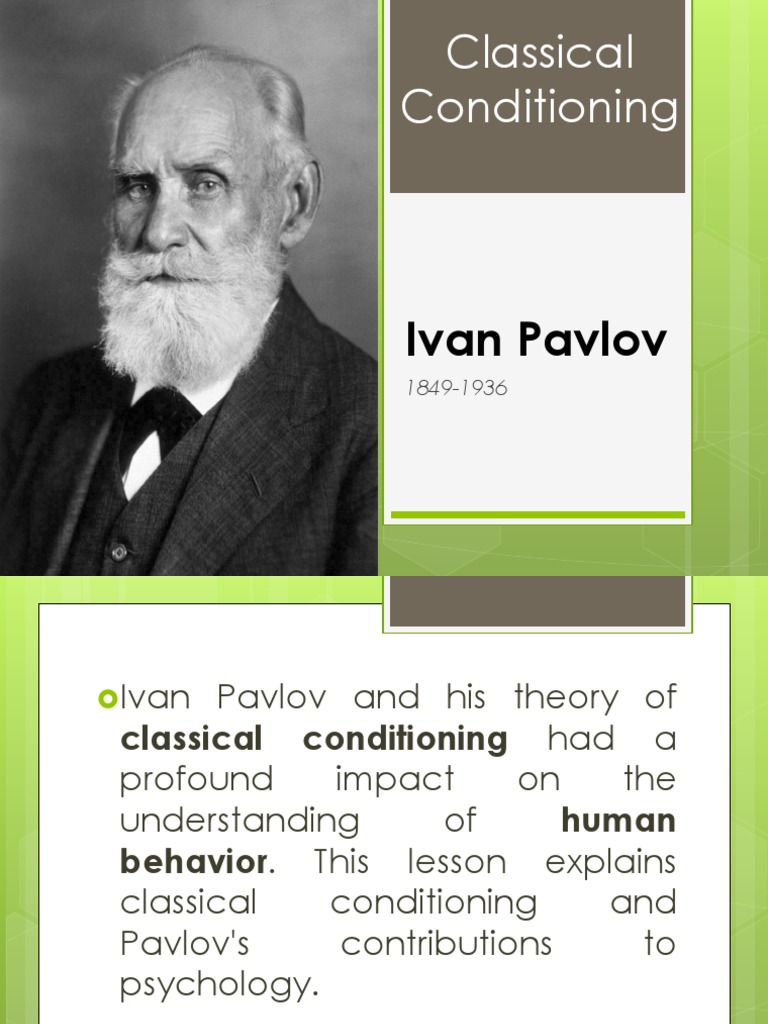 Classical Conditioning: Ivan Pavlov | PDF