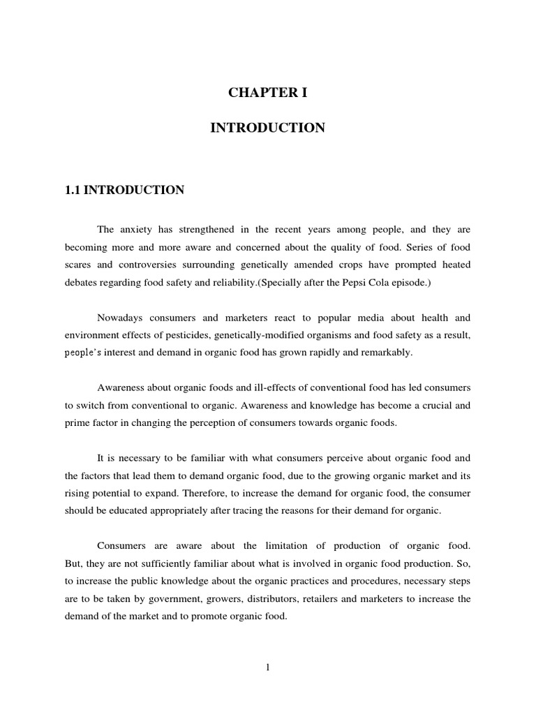 Dissertation For Organic Food IBN | PDF | Organic Farming | Organic Foods