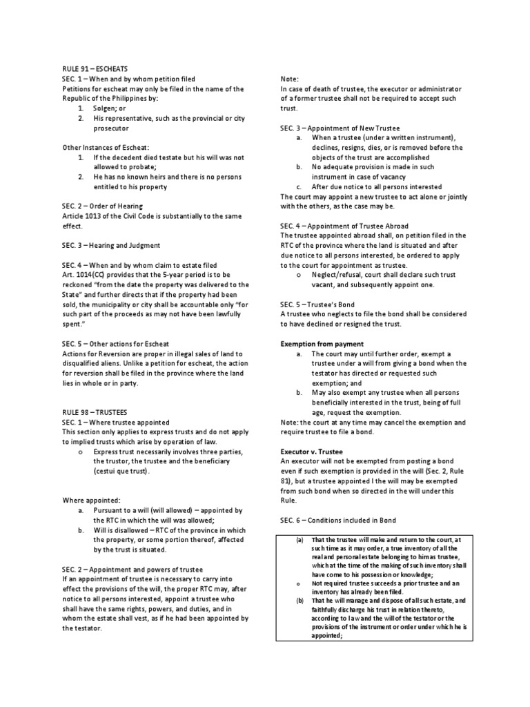Rule 91-109 Notes | PDF | Legal Guardian | Trust Law