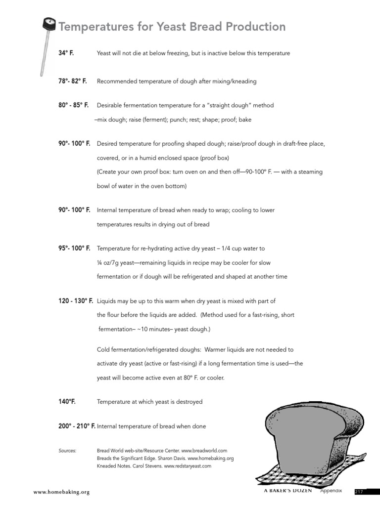 Yeast Bread Temperature Guidelines | PDF