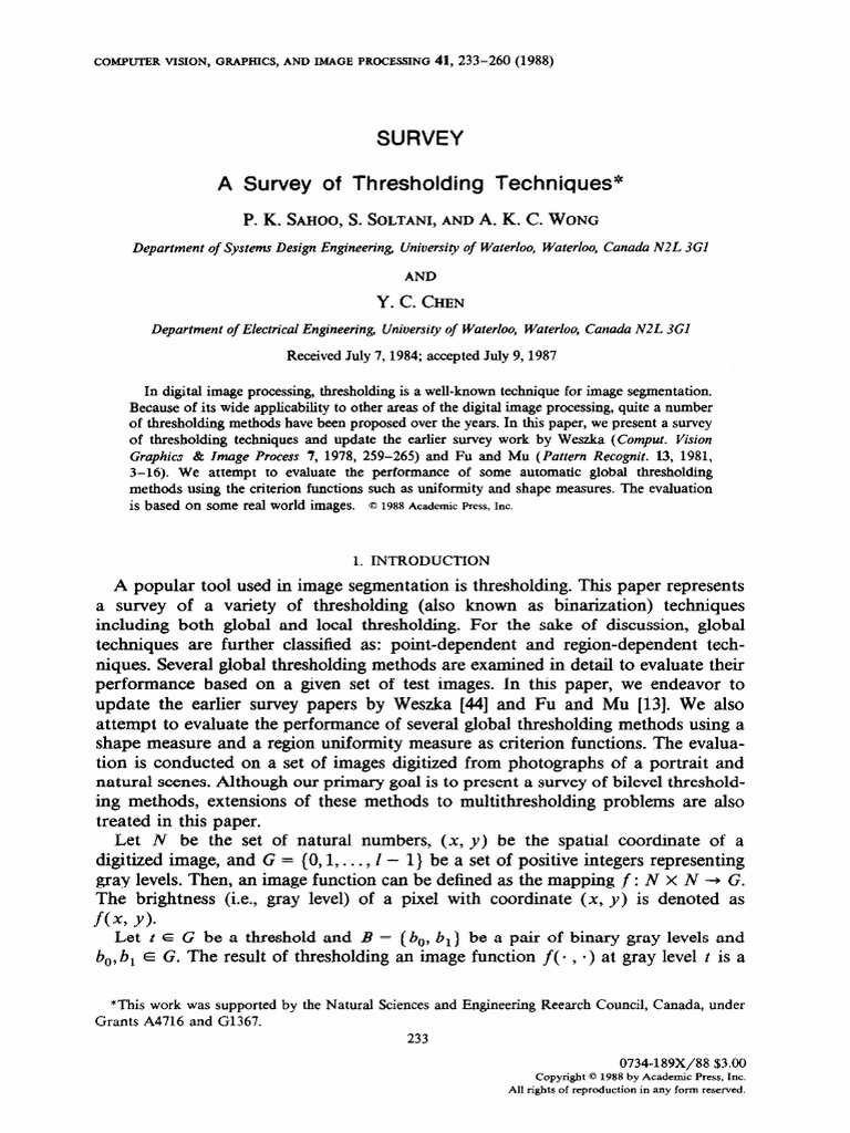 Sahoo88 | PDF | Image Segmentation | Areas Of Computer Science