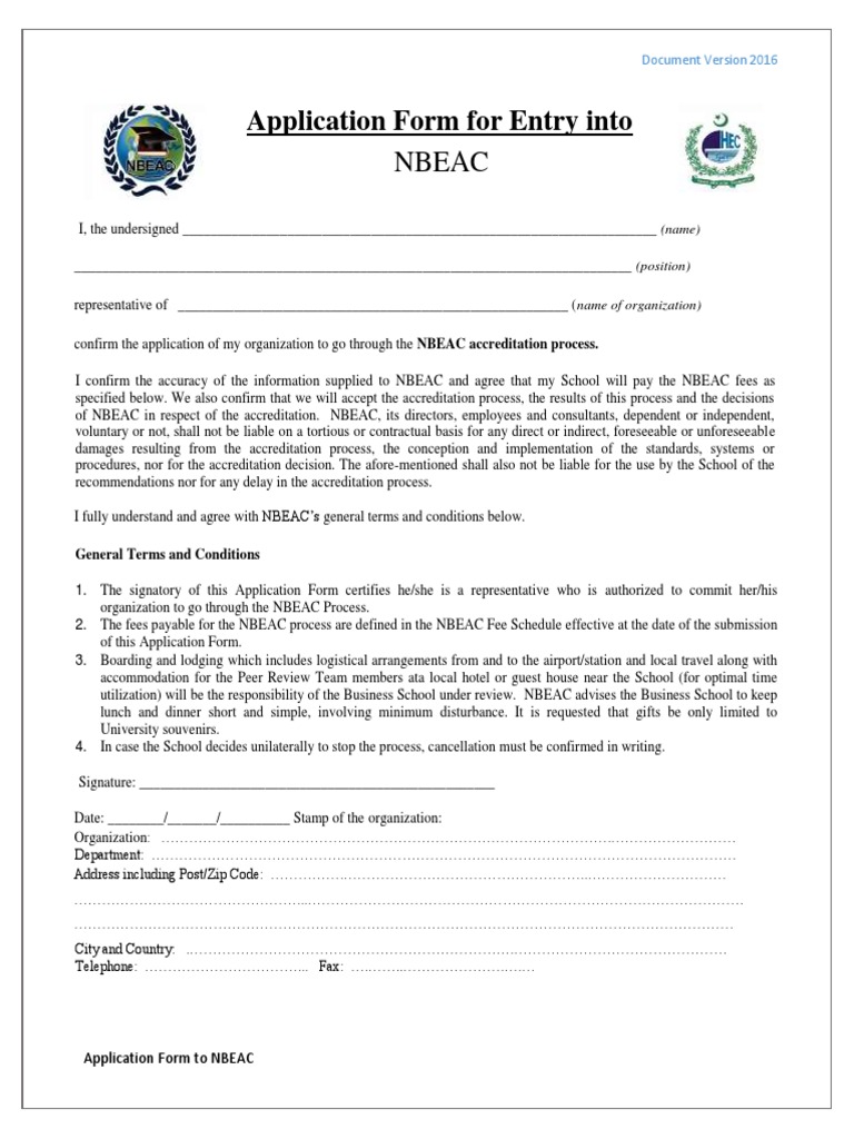 NBEAC Registration Application | PDF | Professors In The United States ...