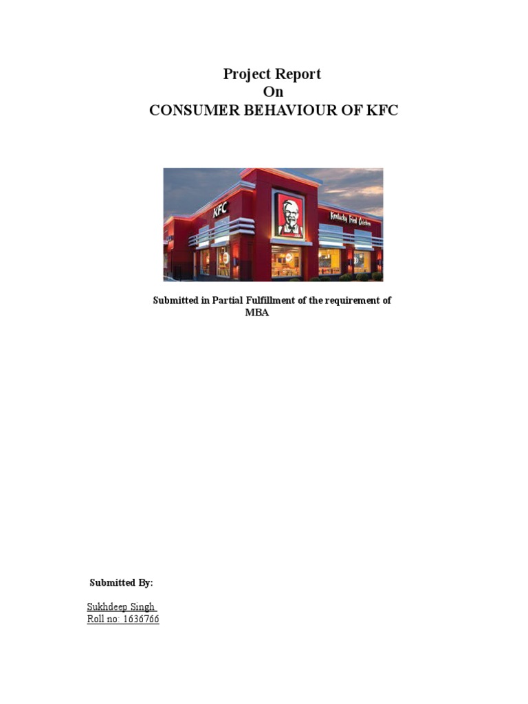 KFC Consumer Behavior Analysis Report | PDF | Fast Food Restaurants ...