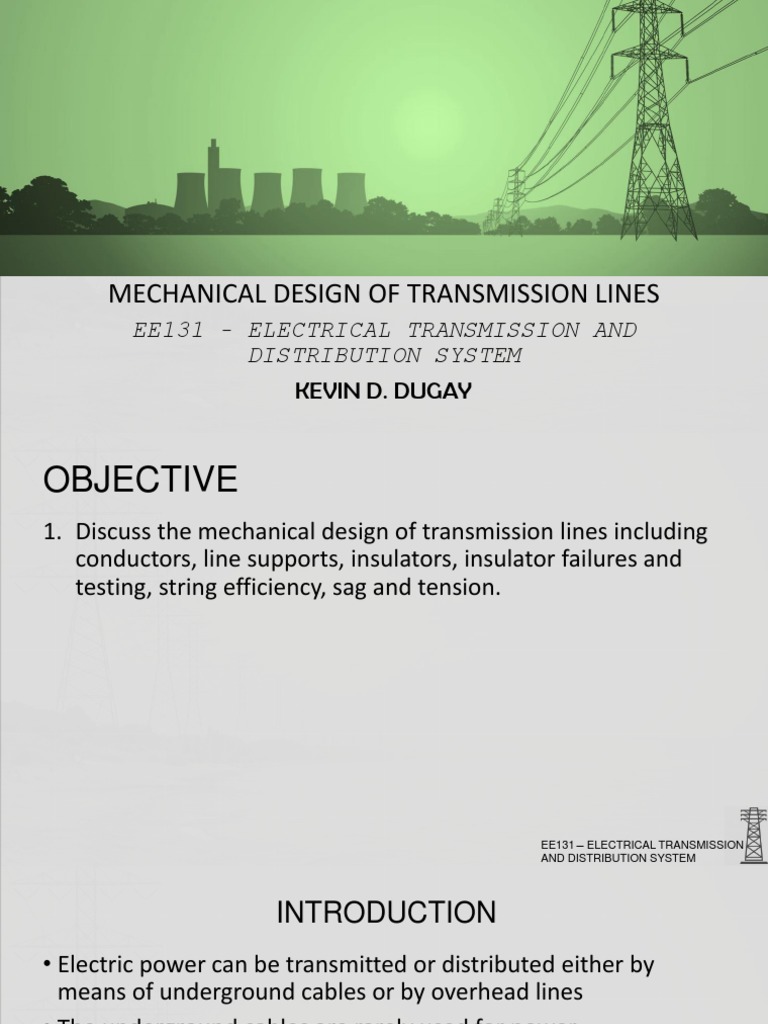 Mechanical Design of Transmission Lines | PDF | Insulator (Electricity ...