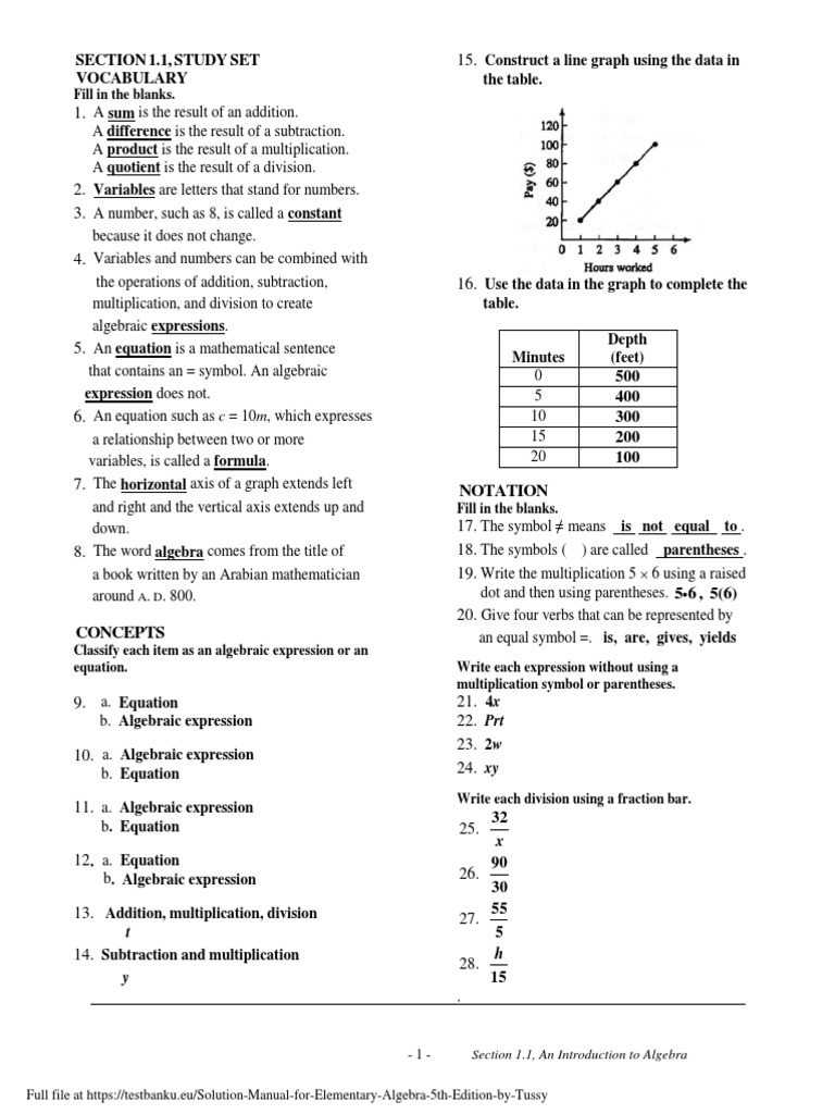 Introduction to Algebra Concepts | PDF | Variable (Mathematics ...
