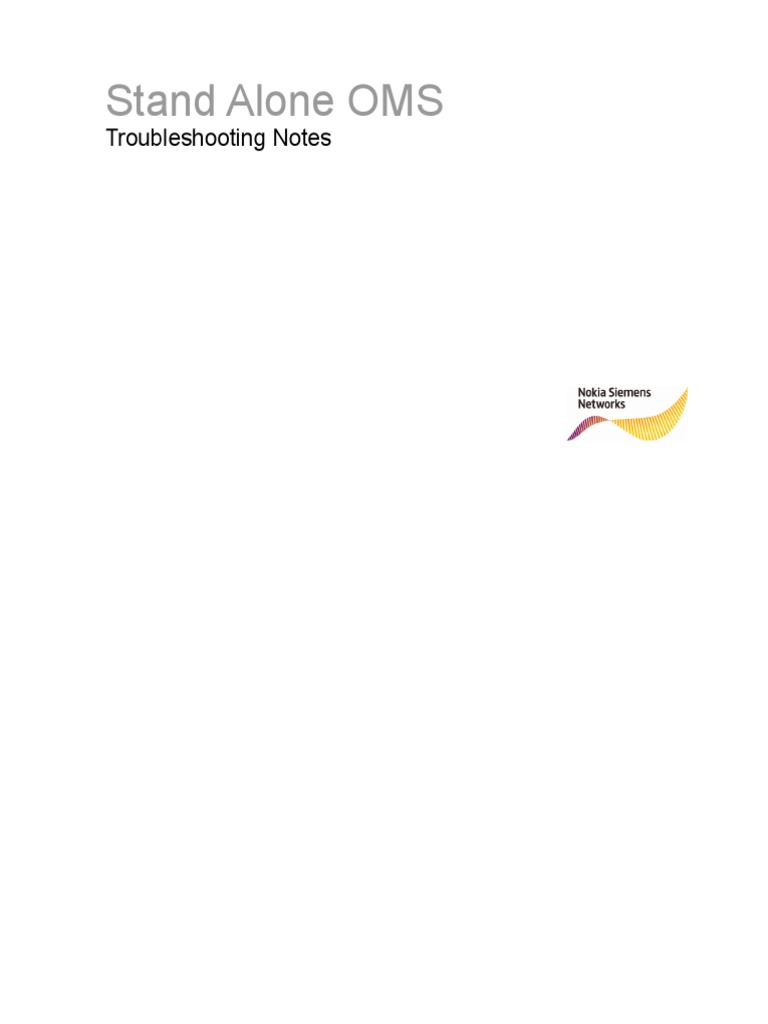 Siemens OMS Standalone Troubleshooting Guide | PDF | Routing ...