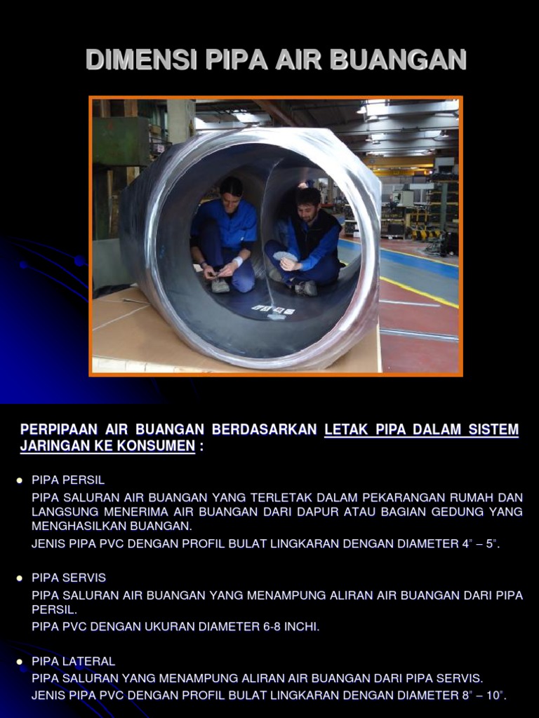 Dimensi Pipa Air Buangan | PDF