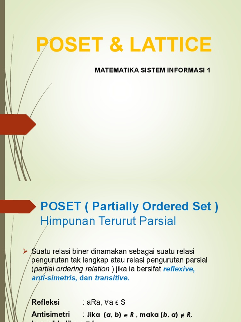 Poset & Lattice | PDF