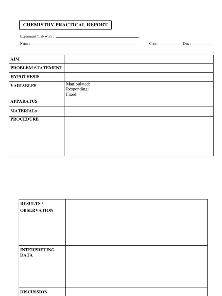 Chemistry Practical Report | PDF