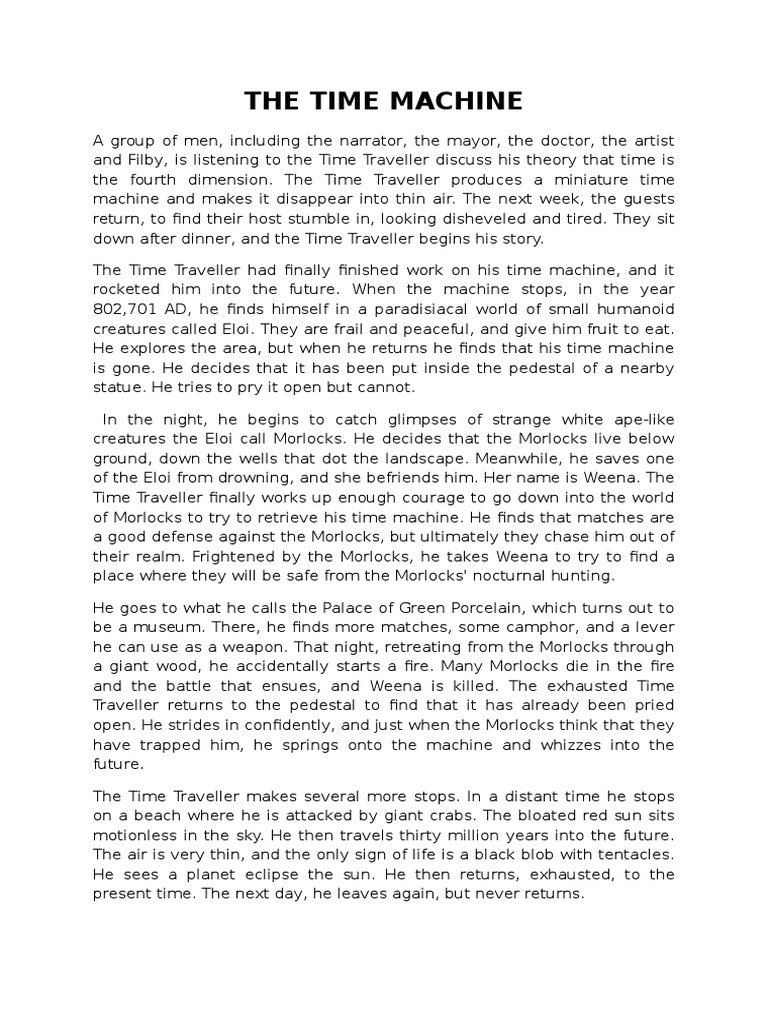 The Time Machine | PDF | The Time Machine