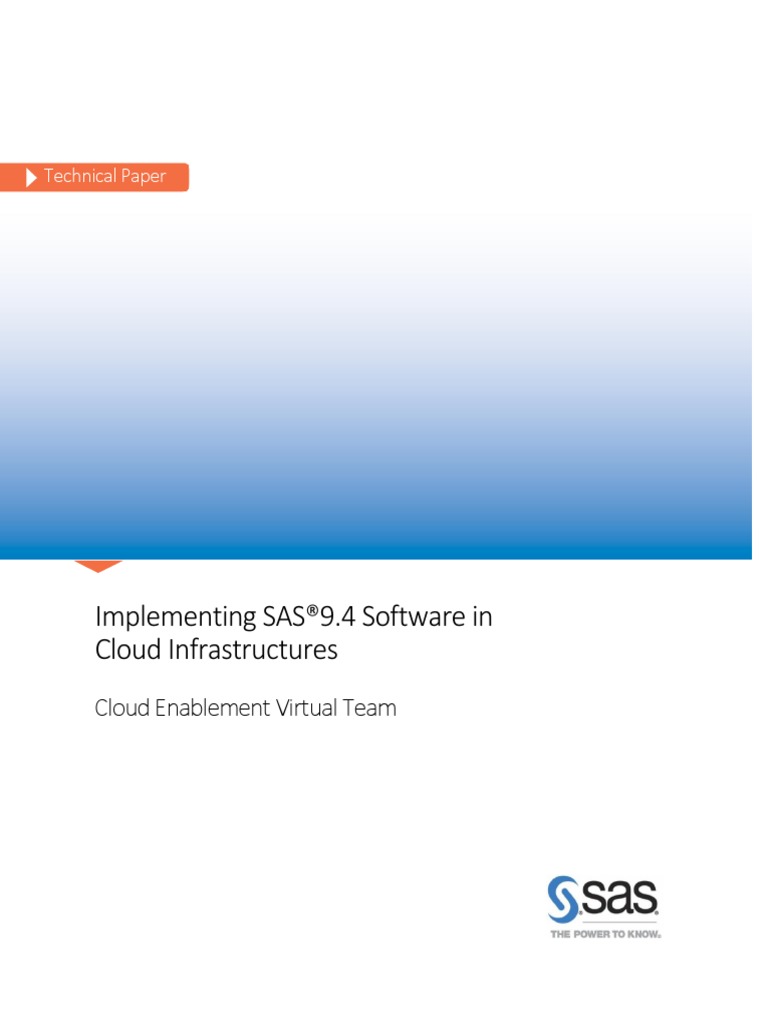 Implementing SAS9 4 Software Cloud Infrastructures | PDF | Active ...