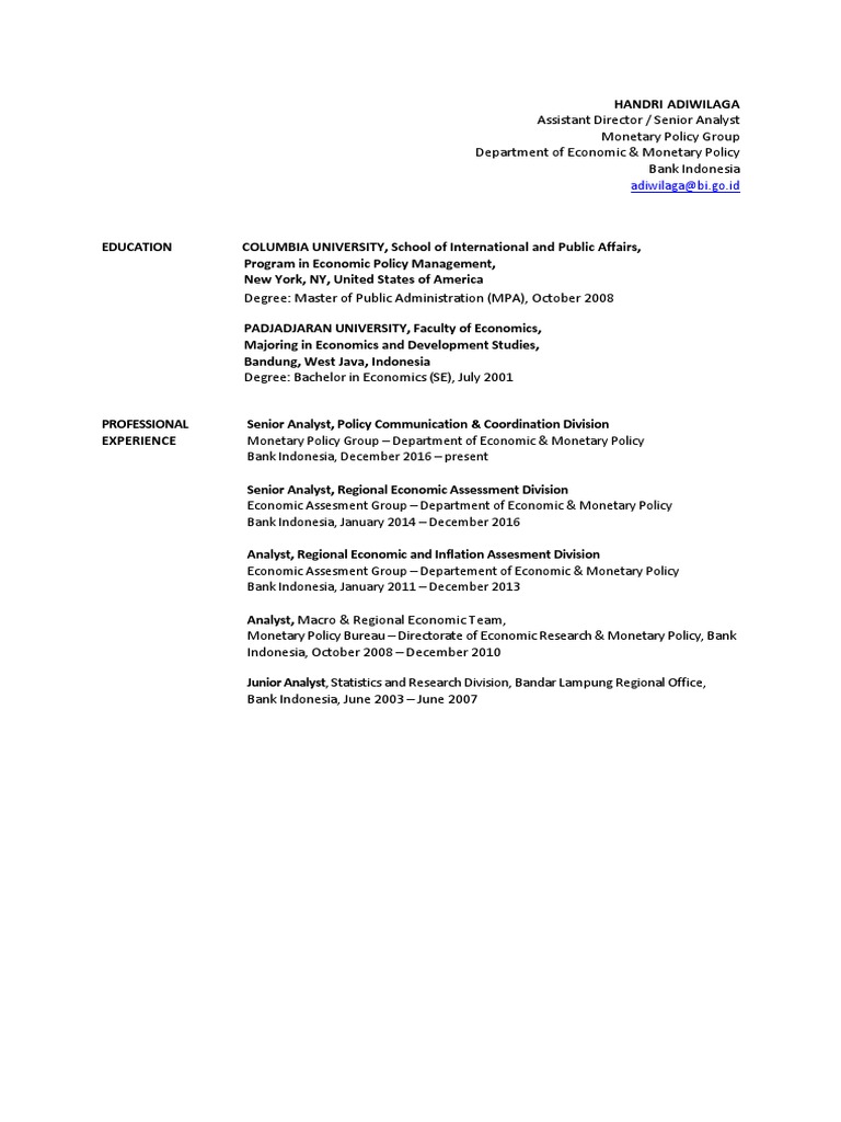 Resume-Handri Adiwilaga (Updated) | PDF