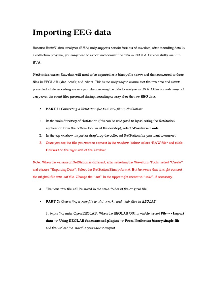 Importing EEG Data | PDF | Directory (Computing) | Computer File