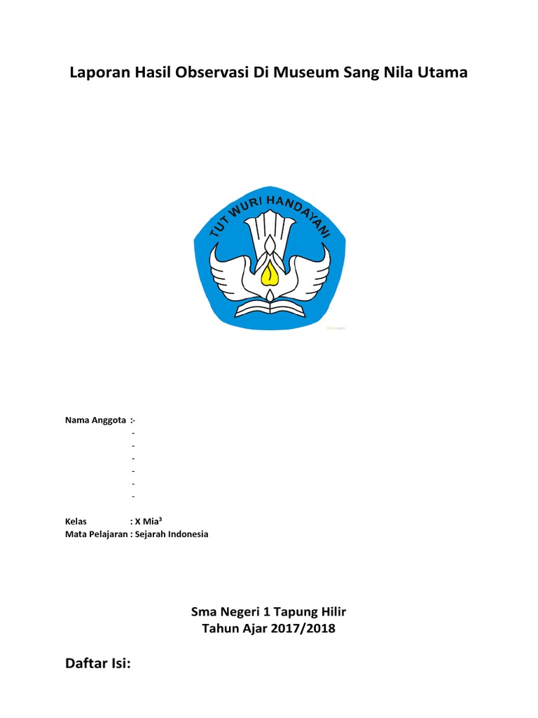 Contoh Makalah Kunjungan Ke Museum Sang Nila Utama Pekan Baru | PDF