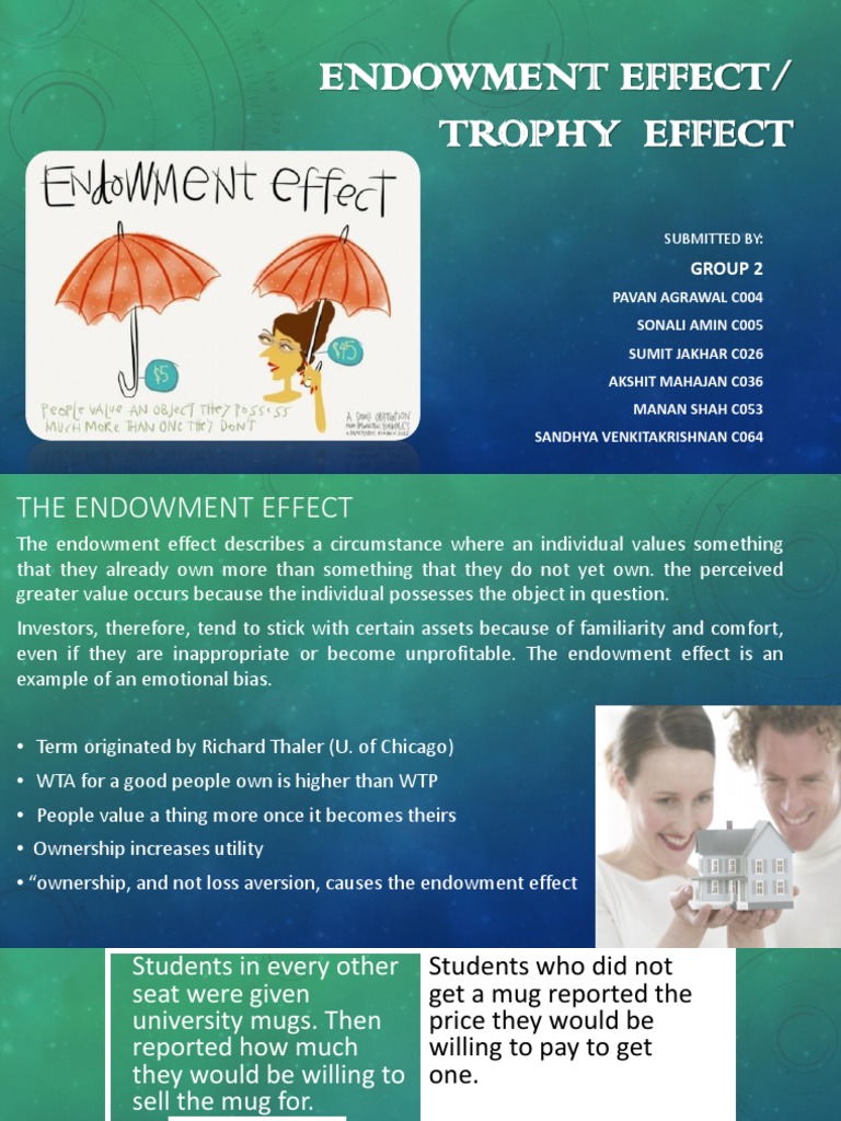 Group 2 - Endowment Effect | PDF | Stocks | Microeconomics
