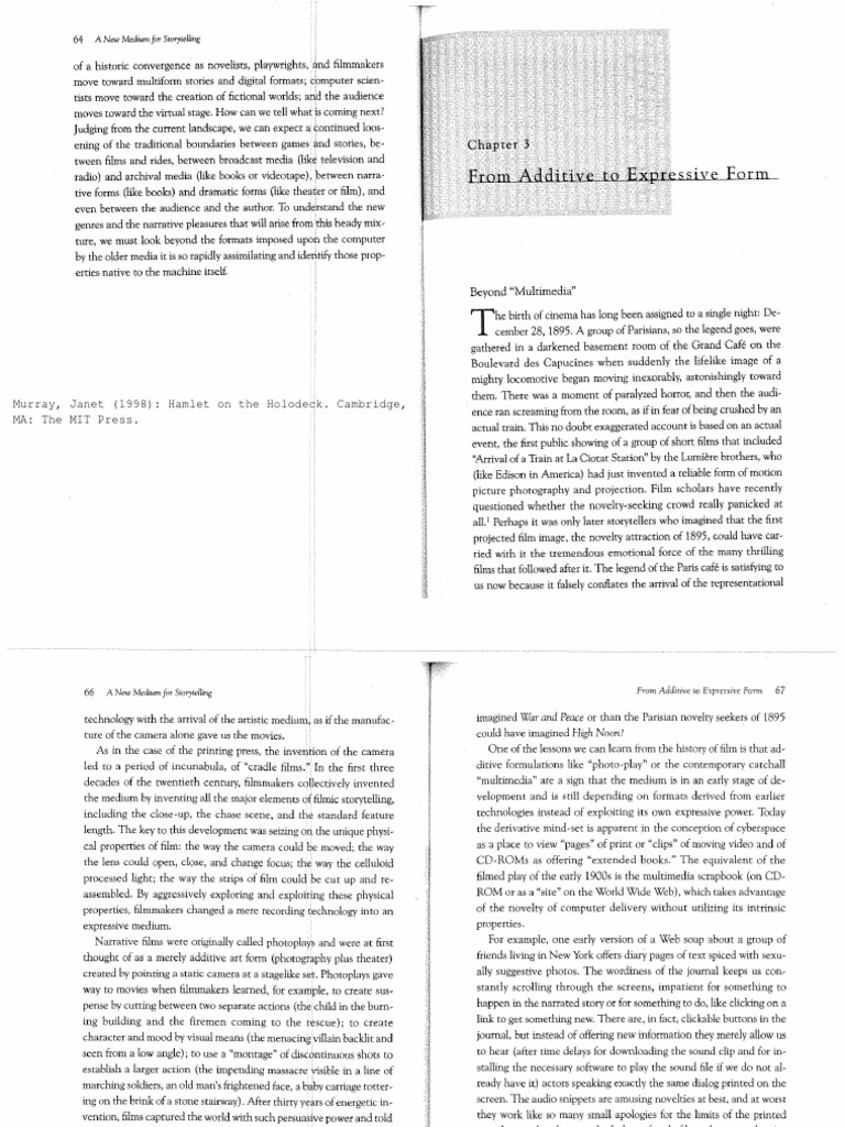Expressive Forms in Hamlet's Holodeck | PDF | Finance & Money ...