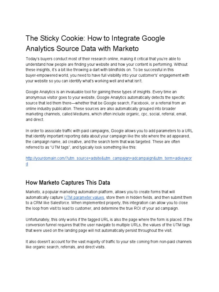 The Sticky Cookie | PDF | Http Cookie | Analytics