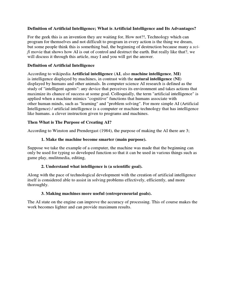 Definition of Artificial Intelligence What Is Artificial Intelligence ...