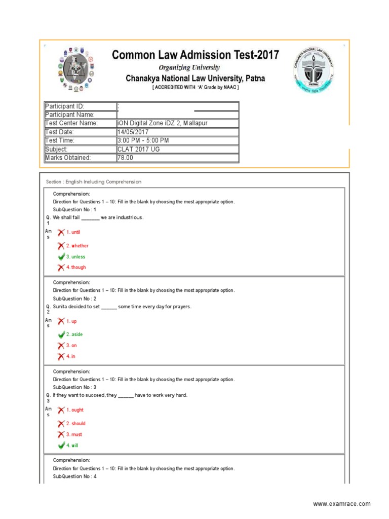 Clat Paper 2017 | PDF | Uruguay Round | World Trade Organization