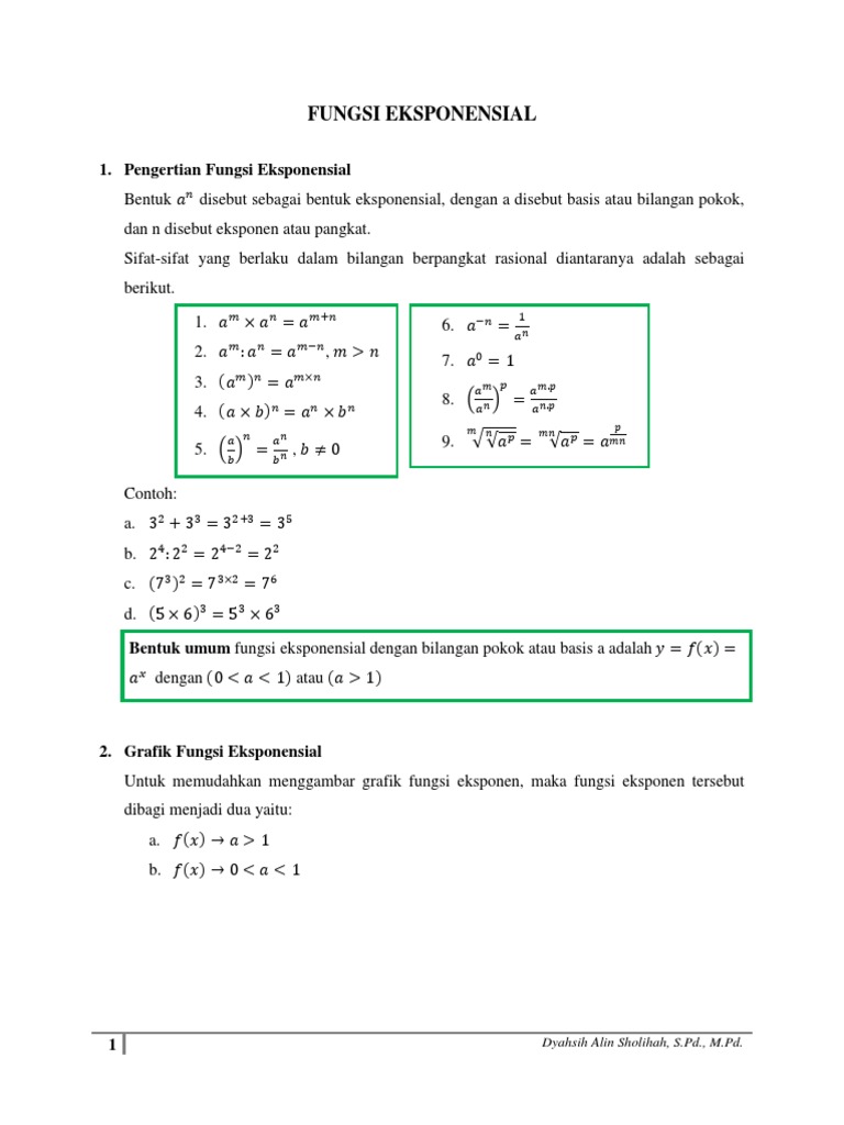 Fungsi Eksponensial | PDF